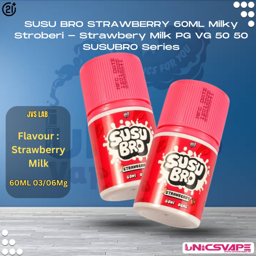 Jual SUSU BRO STRAWBERRY 60ML Milky Stroberi - Strawbery Milk PG VG 50 ...