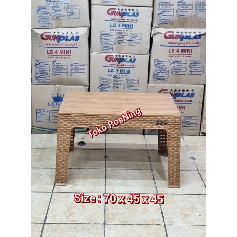 Jual Meja plastik rotan napolly panjang | Shopee Indonesia