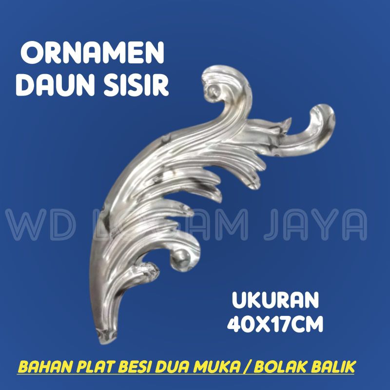 Jual ORNAMEN PLAT BESI DAUN SISIR 40x17cm DUA MUKA , AKSESORIS PAGAR ...