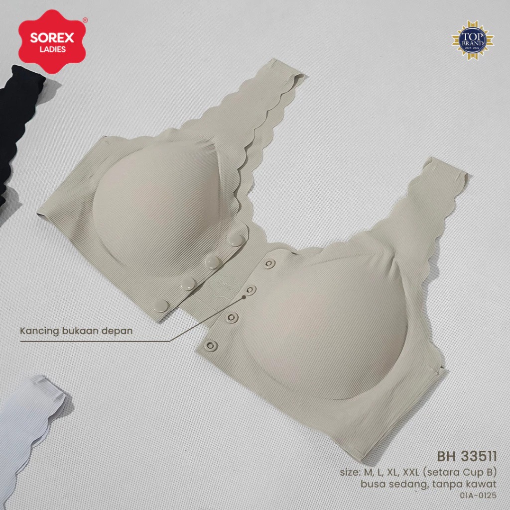 Jual Bh Bra Sorex 33511 Cup B (34-40) Kancing Depan Seamless | Busa ...