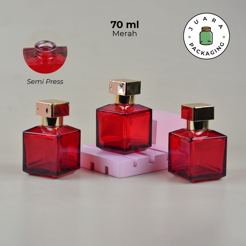 Jual Botol Parfum Spray Kaca 70ml – Botol Parfum Kaca Mewah Kotak Merah ...