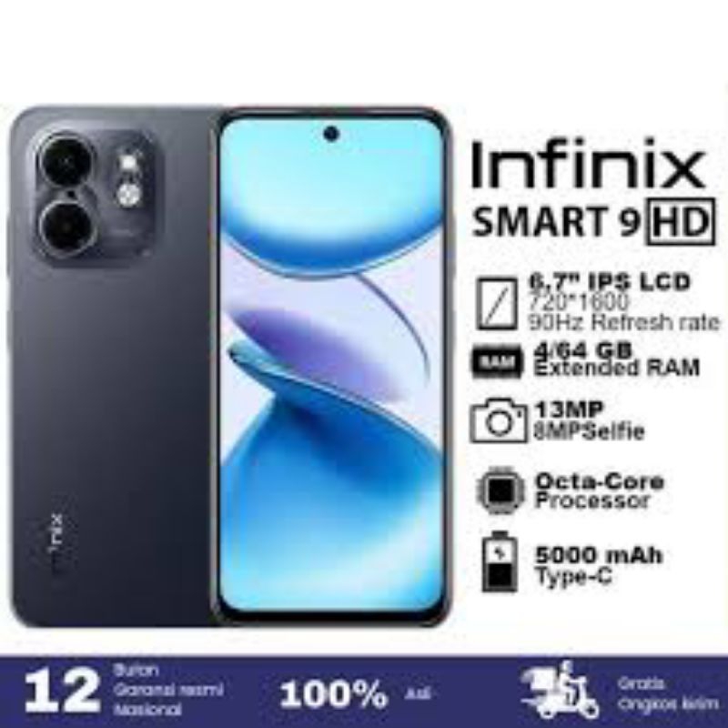 Jual Infinix Smart 9 HD 4 64 Ram 4gb 64gb new garansi resmi | Shopee ...