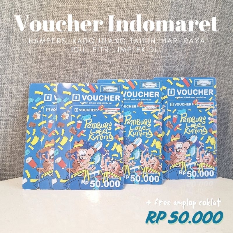 Jual Voucher Indomaret Belanja 50K New Design Segel Original | Shopee Indonesia