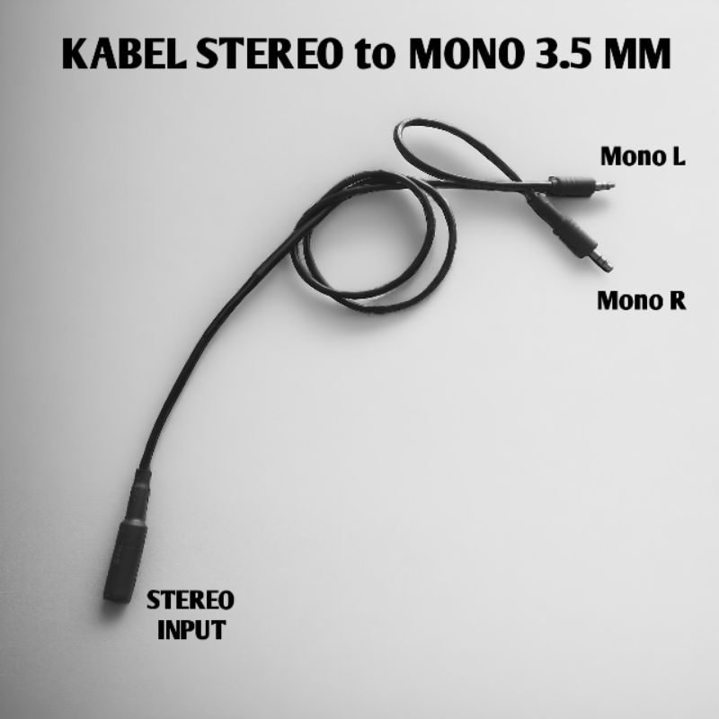 Jual Kabel Jack Converter KABEL STEREO ke MONO 3.5 MM - Splitter Stereo Ke Mono 3.5 mm | Shopee ...