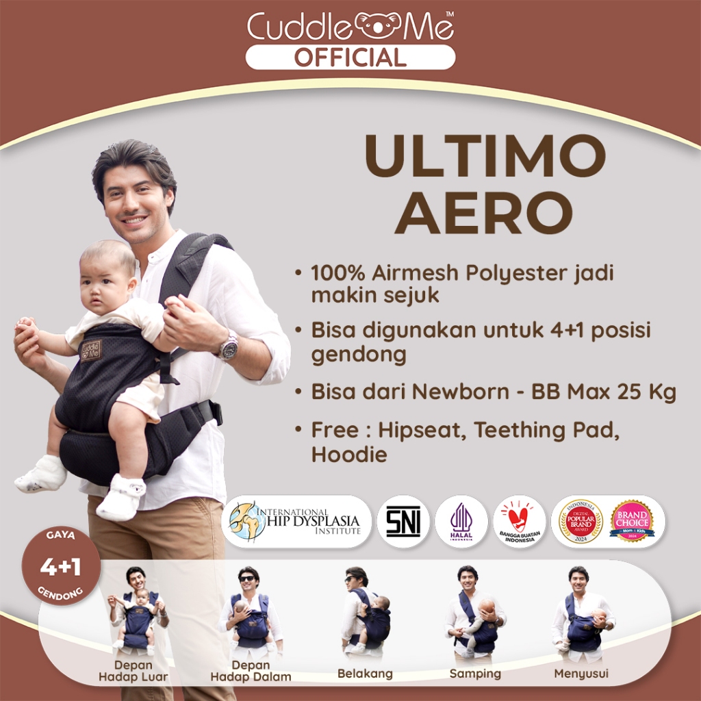 Jual Gendongan Bayi - CUDDLEME Ultimo Aero Gendongan SSC Newborn Suport ...
