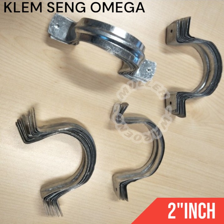 Jual Klem Pipa Omega 2" / Klem Omega 2 inchi Clamp Pipa Silver Krom ...