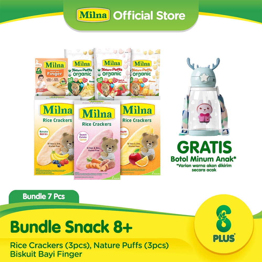Jual Bundle Snack Milna 8+ Free Botol Minum Anak | Shopee Indonesia
