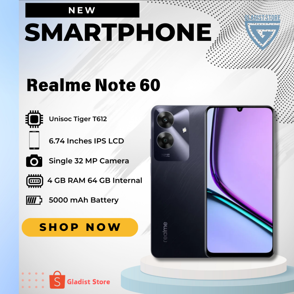 Jual Realme Note 60 4/64 GB Garansi Resmi | Shopee Indonesia