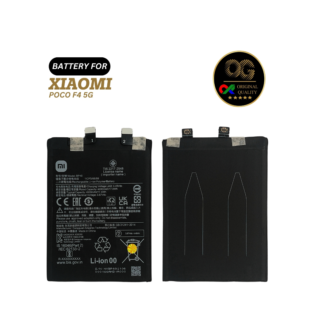 Jual BATERAI / BATTERY / BATRE XIAOMI POCO F4 5G / BP-49 ORI | Shopee ...