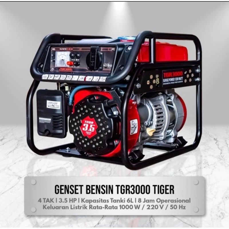 Jual GENSET TIGER TGR3000 / Power Generator 1200 Watt 4 Tak TGR 3000 ...