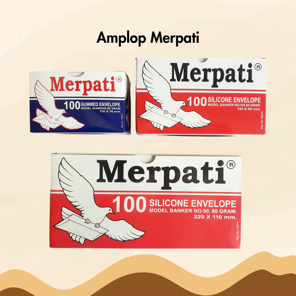 Jual Amplop Merpati Kecil Tanggung Sedang Besar Putih 1 Pack Isi 100 ...