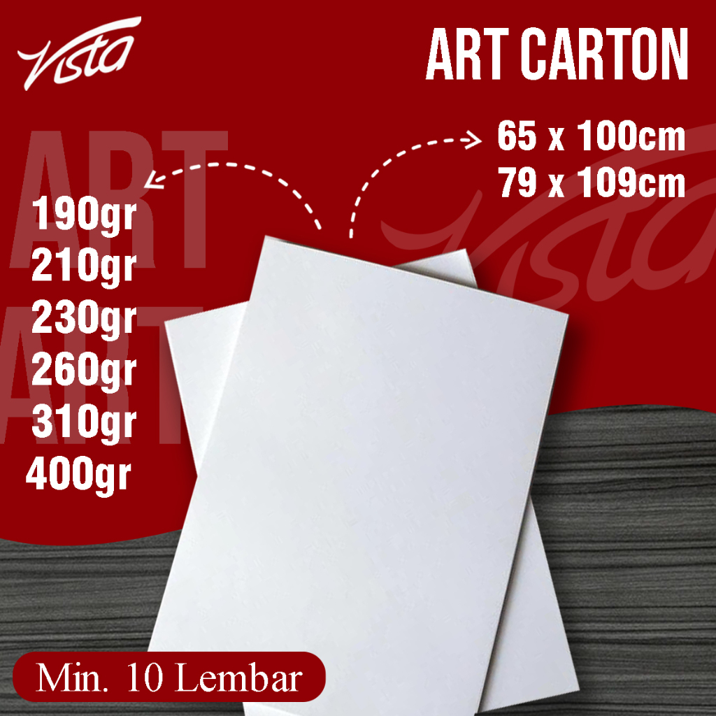 Jual Kertas Art carton 190gr, 210gr, 230gr, 260gr, 310gr, 400gr ukuran ...