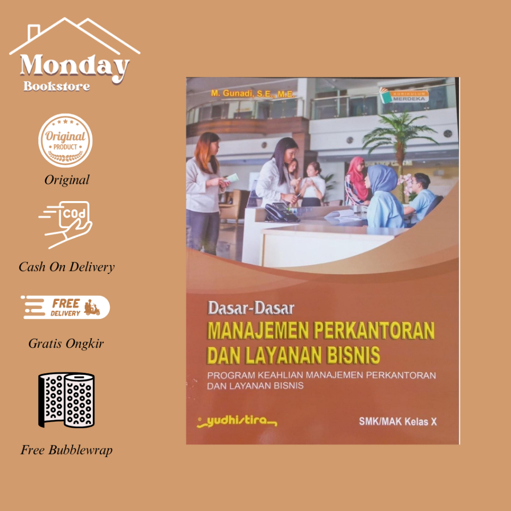 Jual YUDHISTIRA SMK - DASAR-DASAR MANAJEMEN PERKANTORAN & LAYANAN BISNIS Kelas X Kurikulum ...