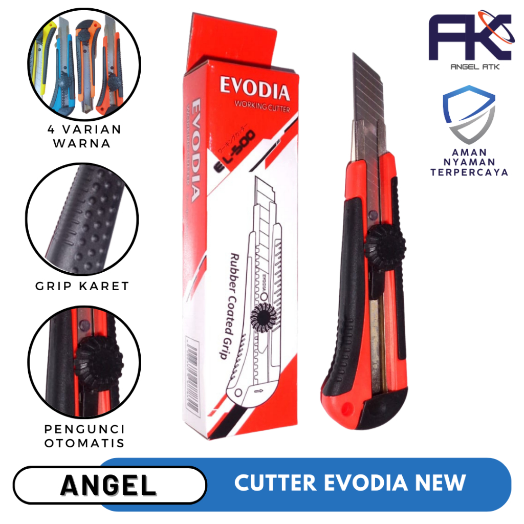 Jual Pisau Cutter L-500 / Knife Cutter Auto Lock / Pemotong Serbaguna ...