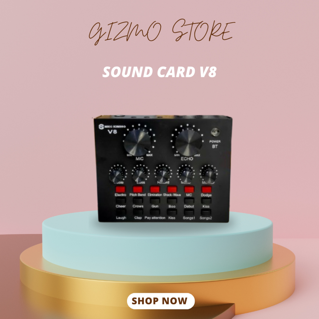 Jual Soundcard V8 Singing Live Audio USB Eksternal | Shopee Indonesia