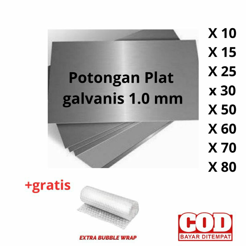 Jual Potongan Besi Galvanis/Plat galvanis berbagai Ukuran | Shopee ...
