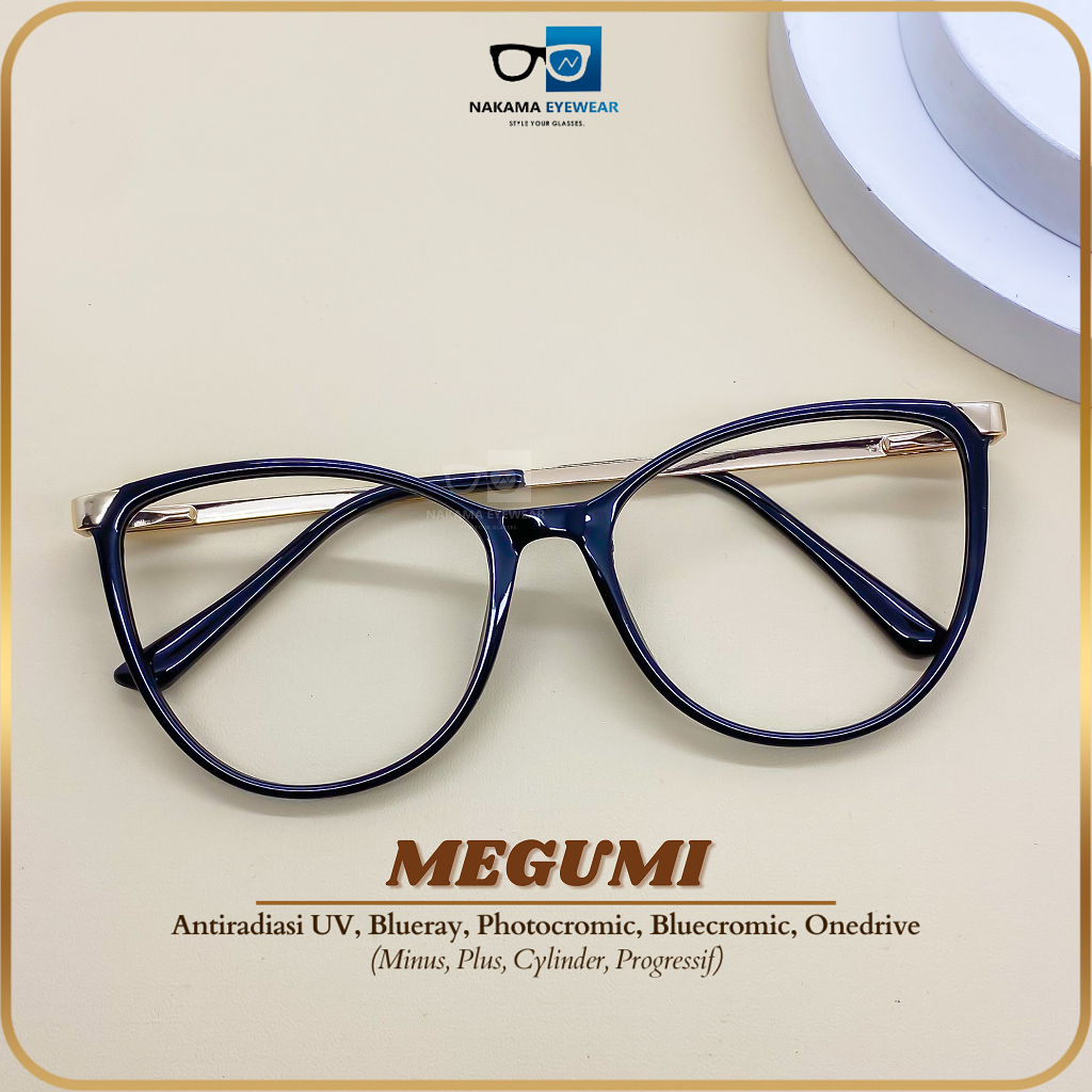 Jual Nakama Eyewear - #215 MEGUMI - kacamata wanita model cat eye lebar ...
