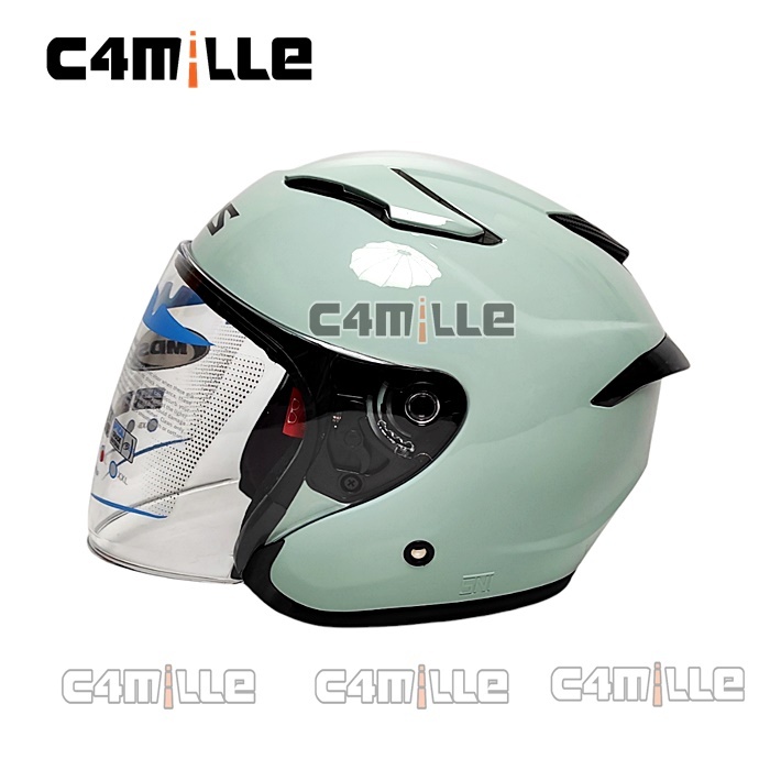 Jual HELM MDS VOLTUS SOLID SAGE GREEN HALF FACE SINGLE VISOR | Shopee ...