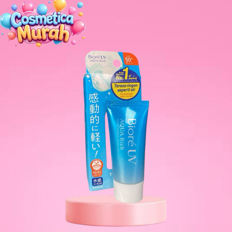 Jual cosmeticamurah - BIORE AQUA RICH SUNSCREEN SPF 50 PA+++ 15 ML ...