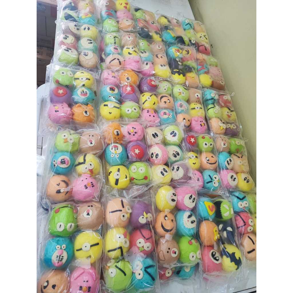 Jual Karapao Bakpao karakter bapao lucu mix per pack (bapao jumbo) isi ...