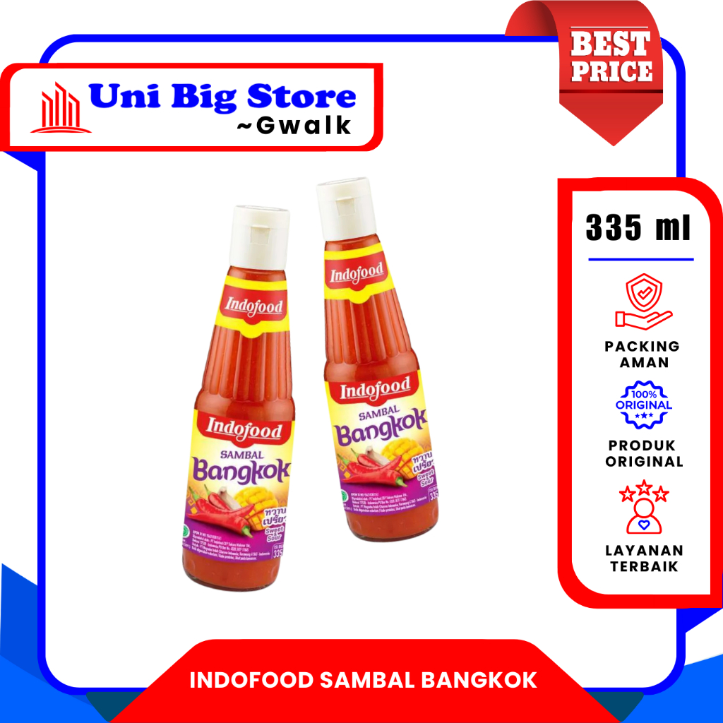 Jual INDOFOOD SAOS SAMBAL BANGKOK ASAM MANIS - 335 ml | Shopee Indonesia