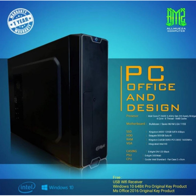 Jual MINI PC SLIM INTEL i7 SSD NVME RAM 16GB DESIGN DAN OFFICE | Shopee ...