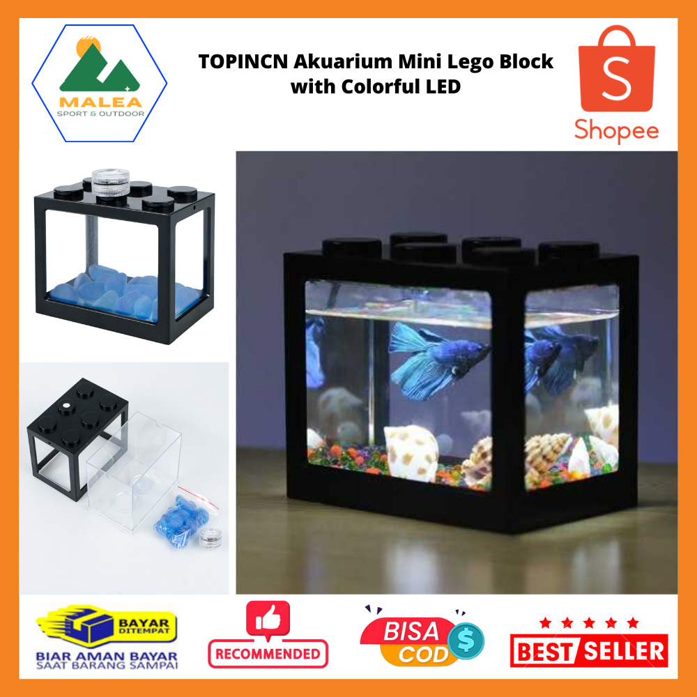 Jual Akuarium Mini Lego Block with Colorful LED / Akuarium Ikan Cupang ...