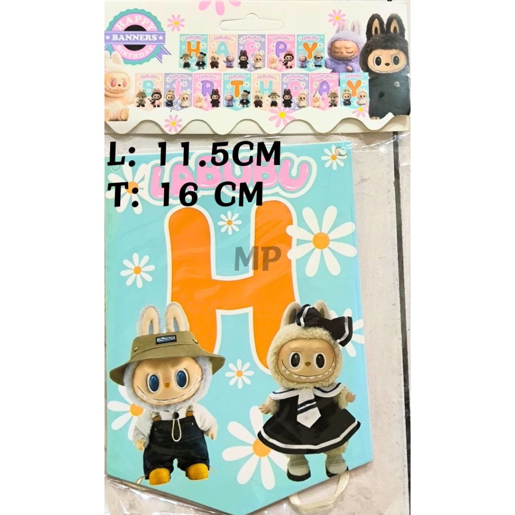 Jual Banner Labubu/ Hiasan Banner Labubu uk 11.5 x 16cm | Shopee Indonesia