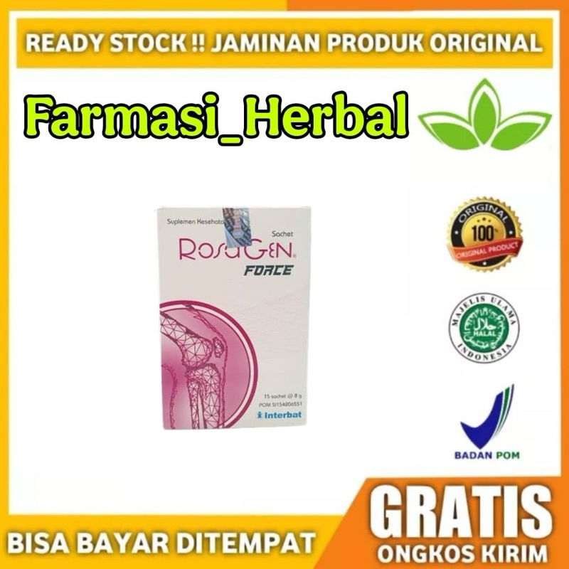 Jual Rosagen Force Sachet Isi 15 Interbat Original Untuk Kesehatan ...