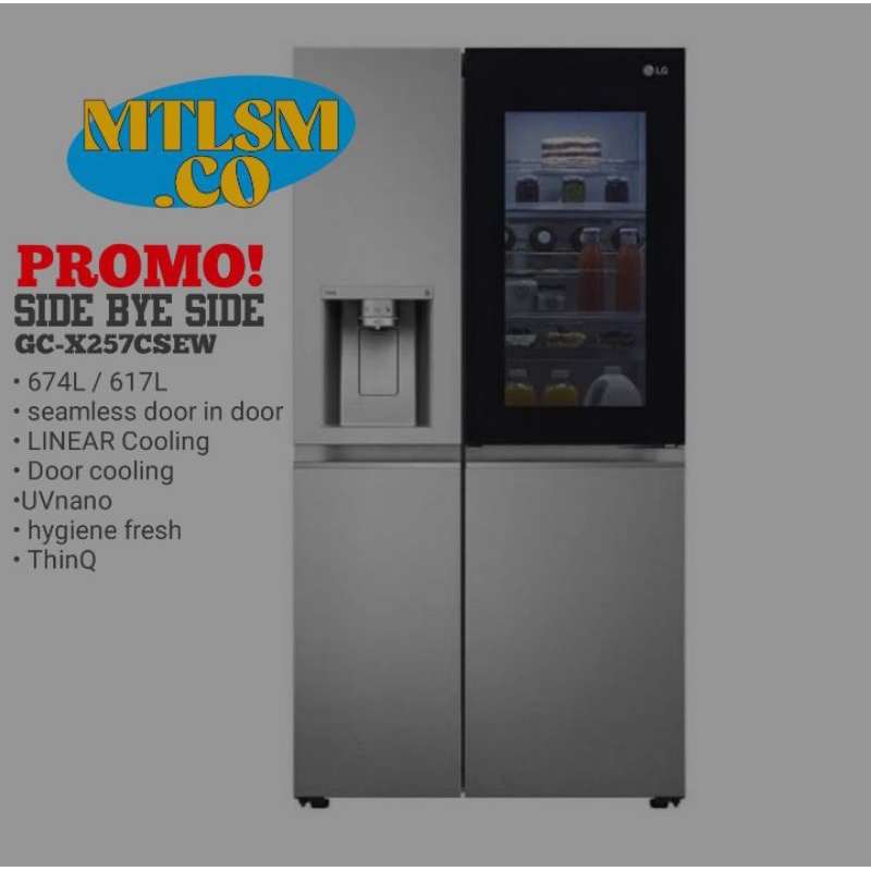 Jual KULKAS INSTAVIEW SIDE BY SIDE 674L / 617L DOOR IN DOOR | Shopee Indonesia