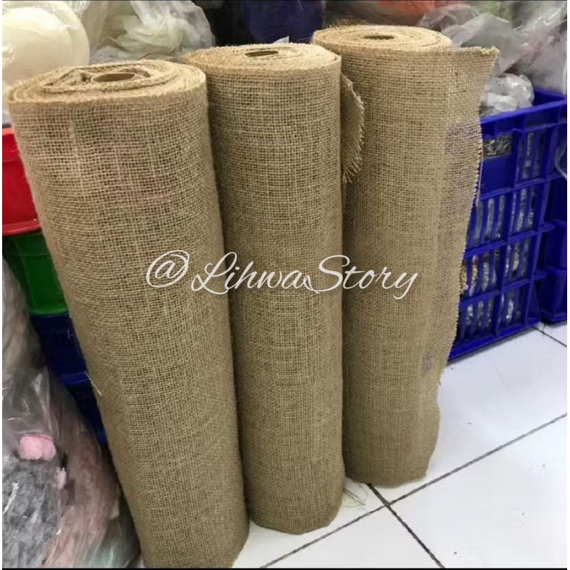 Jual 1 ROLL - KAIN GONI COKLAT | BURLAP NATURAL BROWN | KAIN KERAJINAN ...