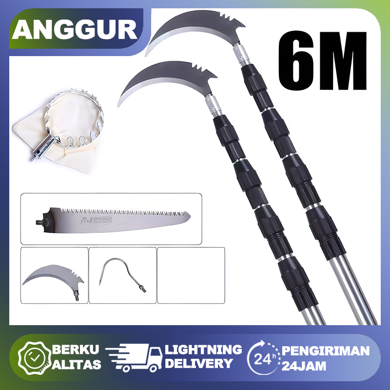 Jual 6M Tongkat Panjang Untuk Petik Buah metal fruit picker / Gergaji Pemangkasan Cabang Ranting ...