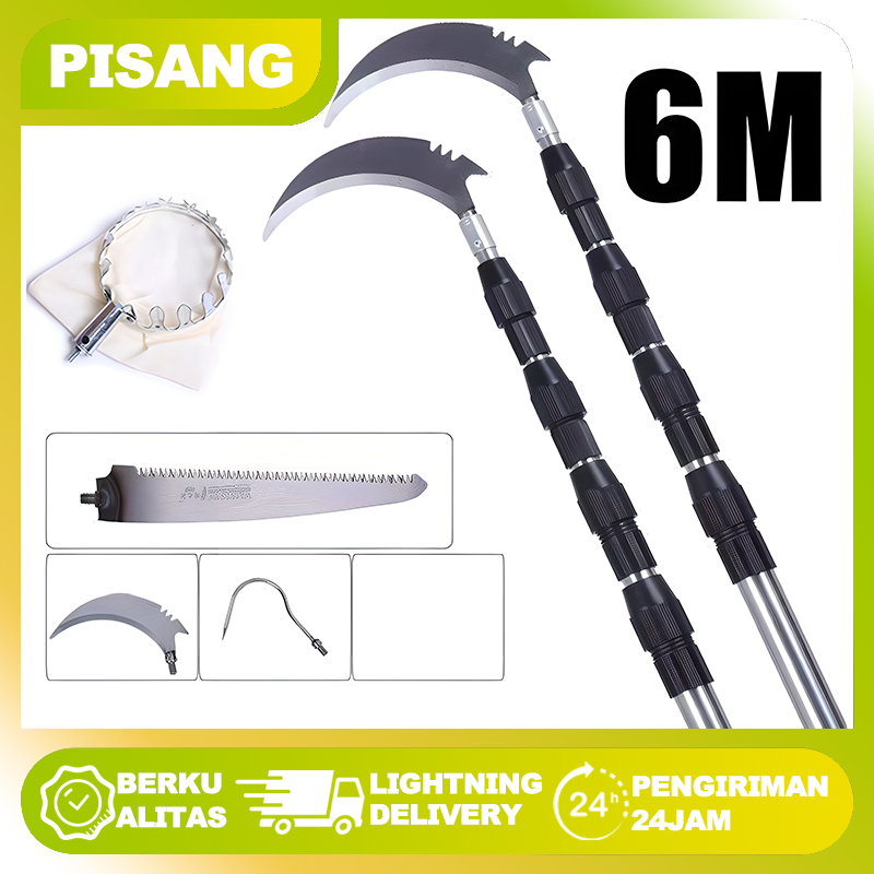 Jual 6M Tongkat Panjang Untuk Petik Buah metal fruit picker / Gergaji ...