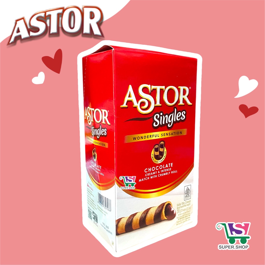 Jual Astor Wafer Stick Cokelat Roll Singles ( isi 20 pcs ) | Shopee ...