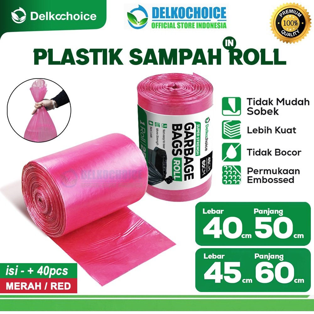 Jual Kantong Plastik Sampah MERAH Red Magenta Trash Bag Warna Premium ...