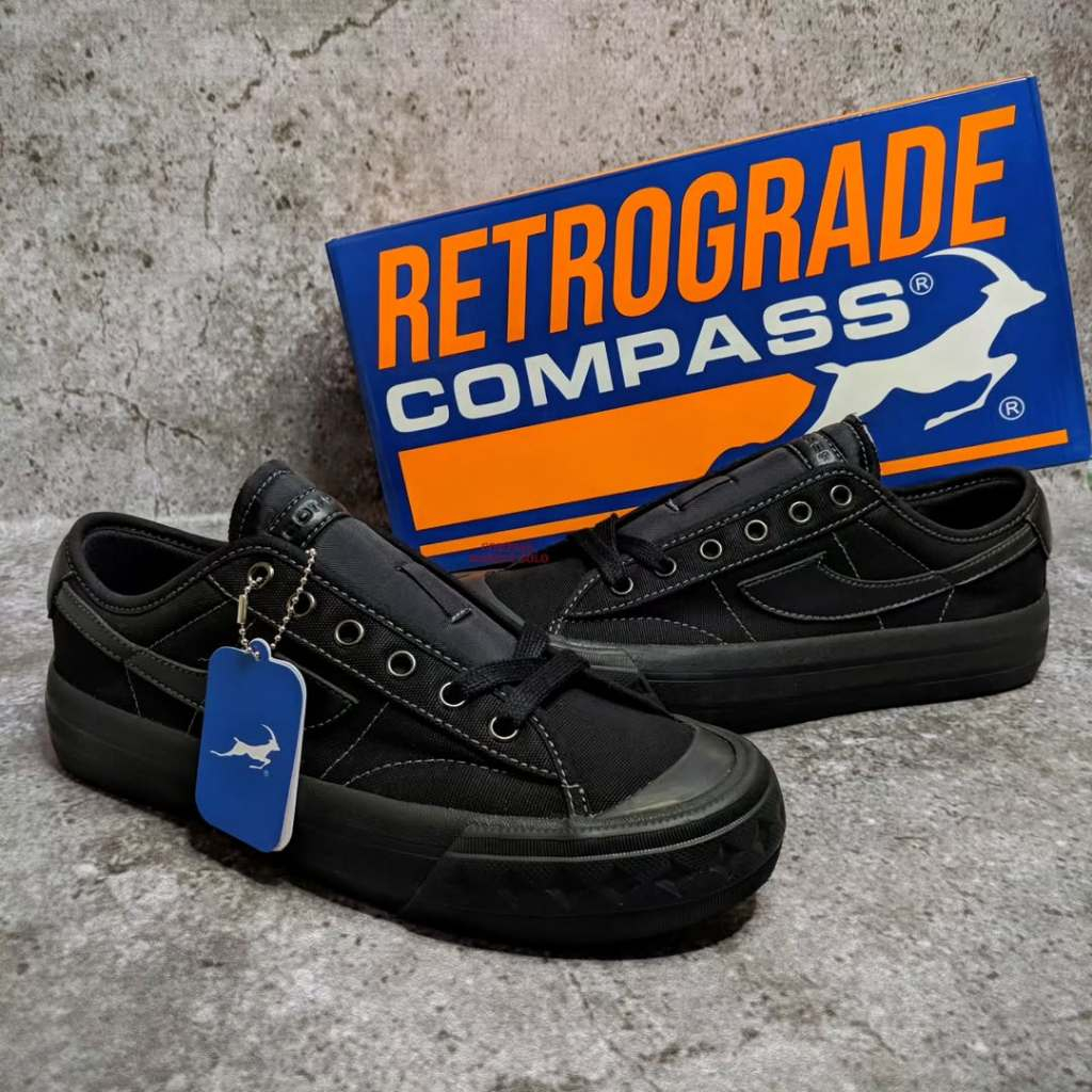 Jual New Sepatu Compass Retrograde Low Triple Black Sneakers Compass ...