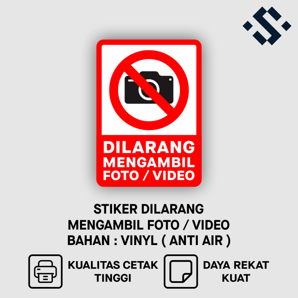 Jual Sticker Sign Kaca Dinding Stiker Vinyl Marka Dilarang Mengambil ...