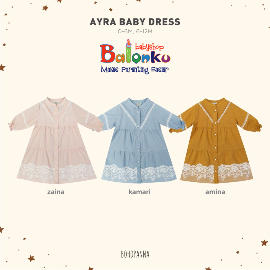 Jual BOHOPANNA - RAYA COLLECTION - AYRA BABY DRESS - GAMIS BAYI - BAJU MUSLIM ANAK PEREMPUAN ...