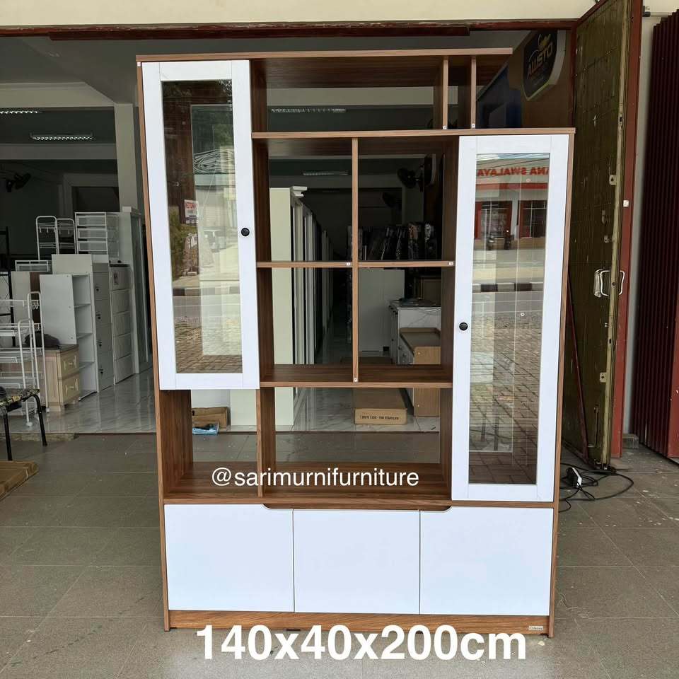 Jual Lemari Buffet Pembatas Ruang Tamu Desain Minimalis Modern ...