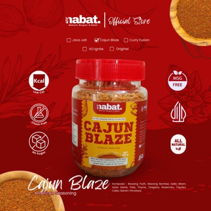 Jual Dry Rub Bumbu Masak Marinasi Diet Sehat [Nabat.] CAJUN BLAZE ...