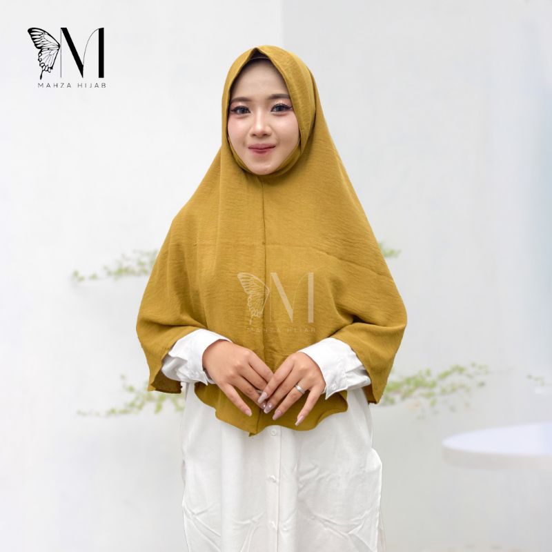Jual Mahza - Hijab Instan Bergo Dagu Malay L Crinkle Airflow Premium | Shopee Indonesia