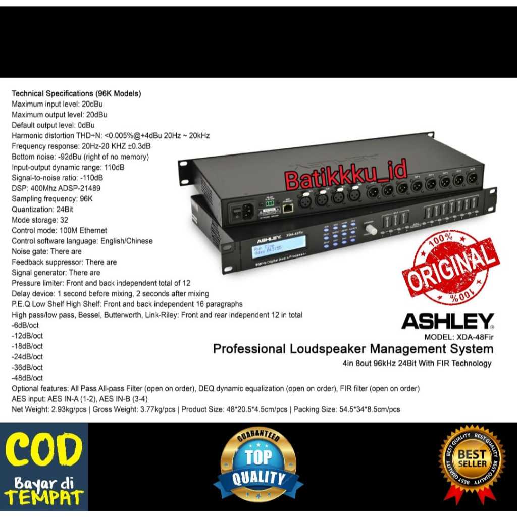 Jual DLMS Processor ASHLEY XDA 48 FIR XDA48 FIR Original Fir Technology ...