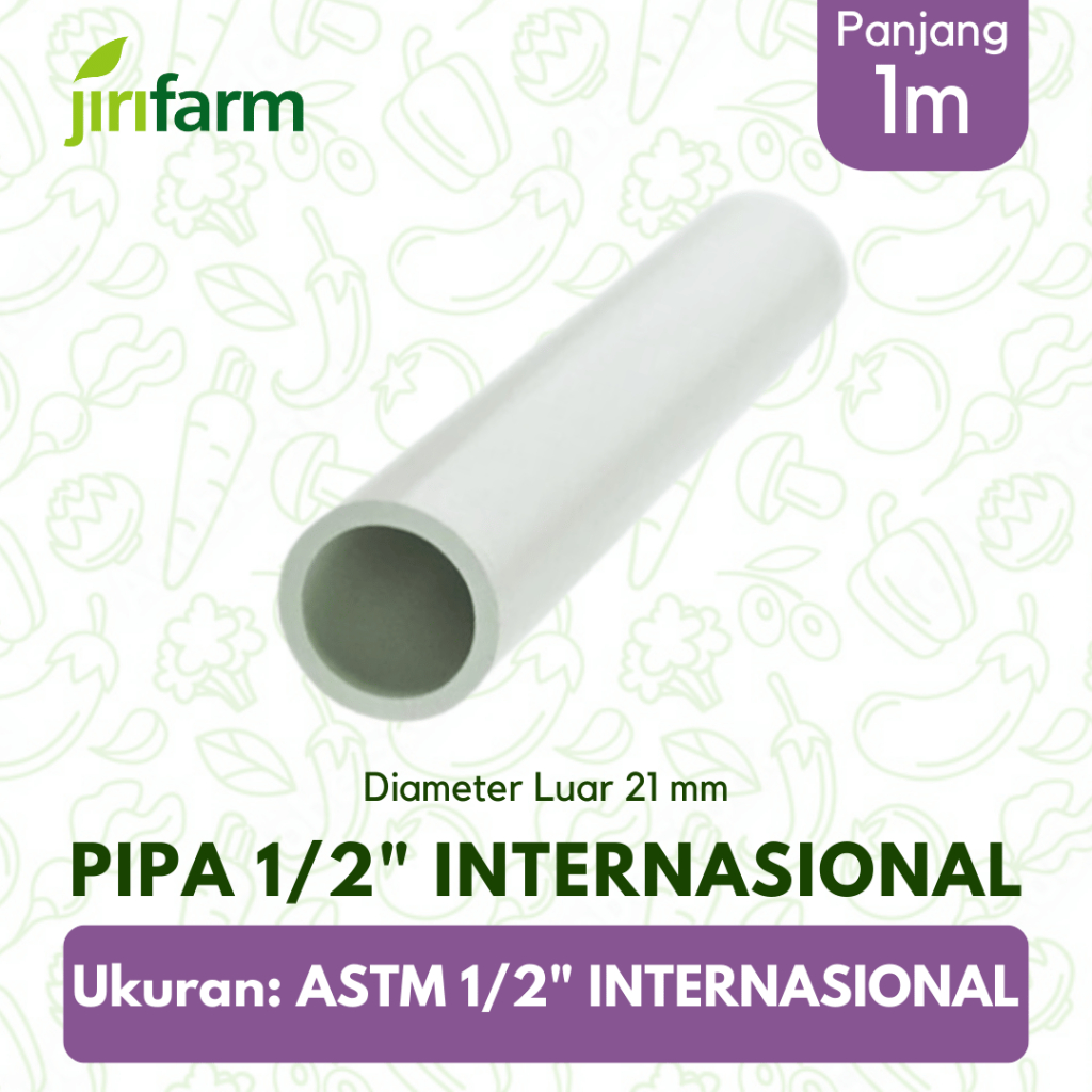 Jual Jirifarm PIPA PVC 1/2 Inch Per Meter (Int Size) /ASTM Tebal, Kuat ...