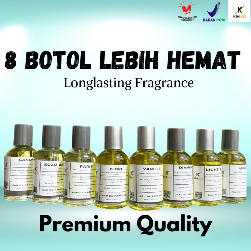 Jual [N] Paket 8 Botol Parfum Segar Fresh Elegant Edp | Shopee Indonesia
