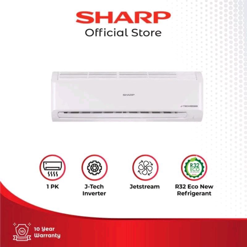 Jual SHARP AC 1 PK Inverter AH-X10BEY — J-Tech Inverter Series | Shopee Indonesia