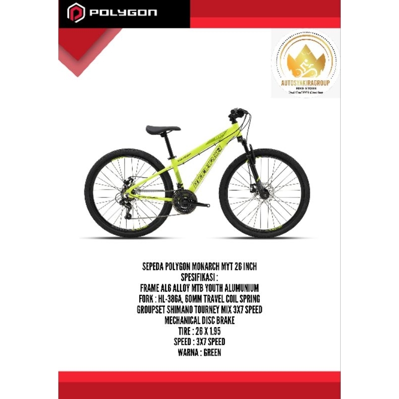 Jual Polygon Sepeda Monarch MYT 26 inch | Shopee Indonesia