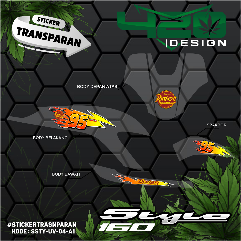 Jual Striping Transparan Honda Stylo 160 Cars Rust-eze Livery Elegan ...