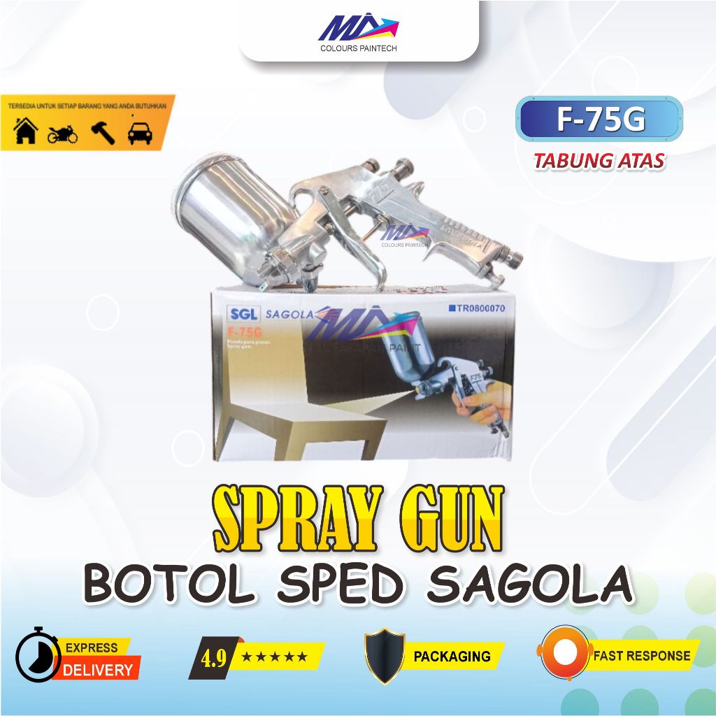 Jual SPRAY GUN / BOTOL SPED SAGOLA F-75G TABUNG ATAS | Shopee Indonesia