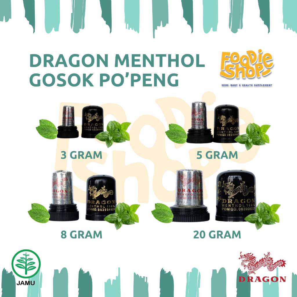 Jual Dragon Menthol HAP HSB 3 gr 5 gr 8 gr 20 gram | Menthol Gosok Po ...