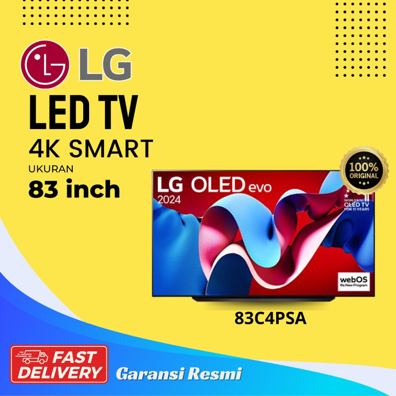 Jual LED TV LG 83 Inch / 4K SMART TV 83C4PSA OLED Garansi Resmi ...